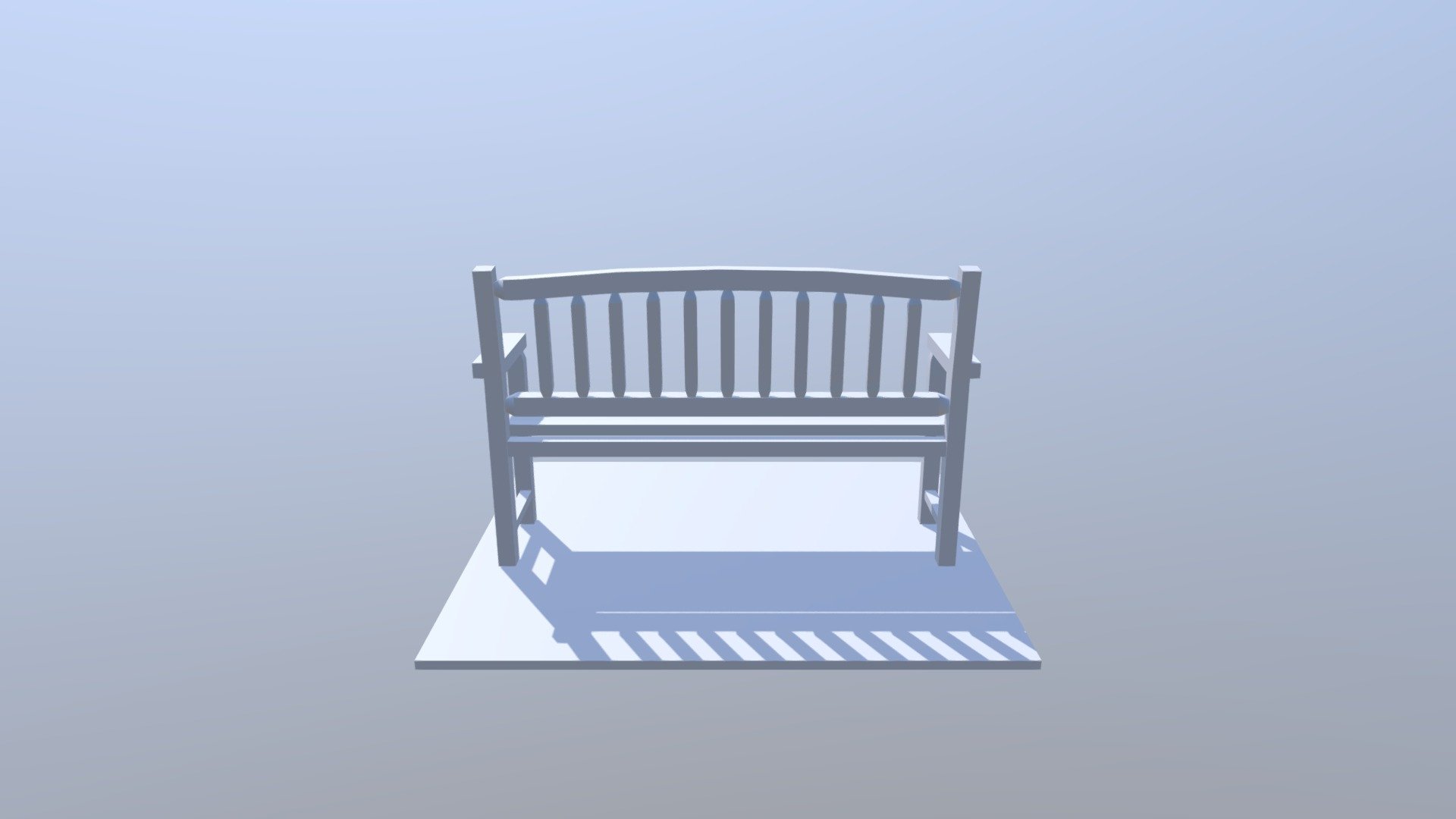 Outdoor Bench - 3D model by diegovarona [e0ba98a] - Sketchfab