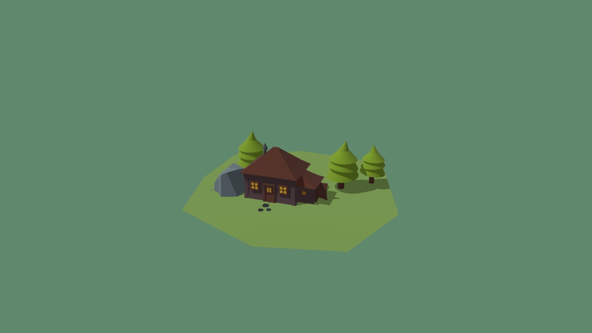 Low Poly Wood Cabin - 3D model by SpiritZone [e0c0a2d] - Sketchfab