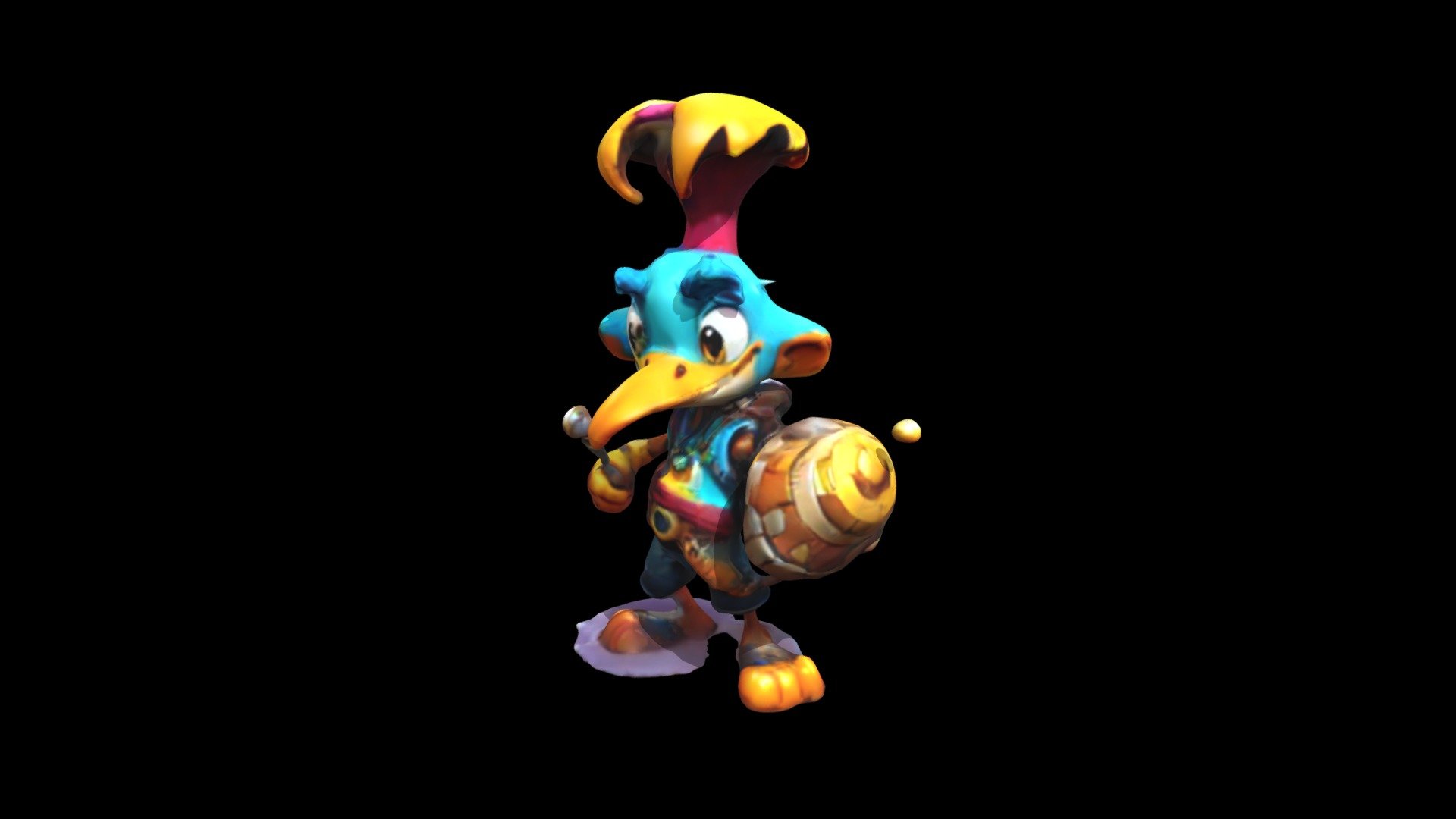 Colorful adventurer "Coopee" stands ready for a - Download Free 3D ...