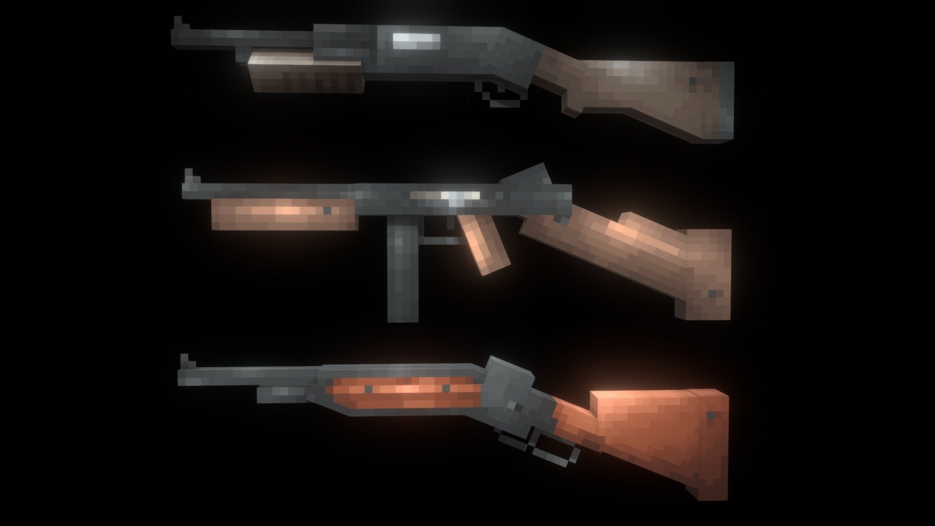 GUN - Minecraft - 3D model by AWmann2D3D (@1NovaXD) [e0c3b7d] - Sketchfab