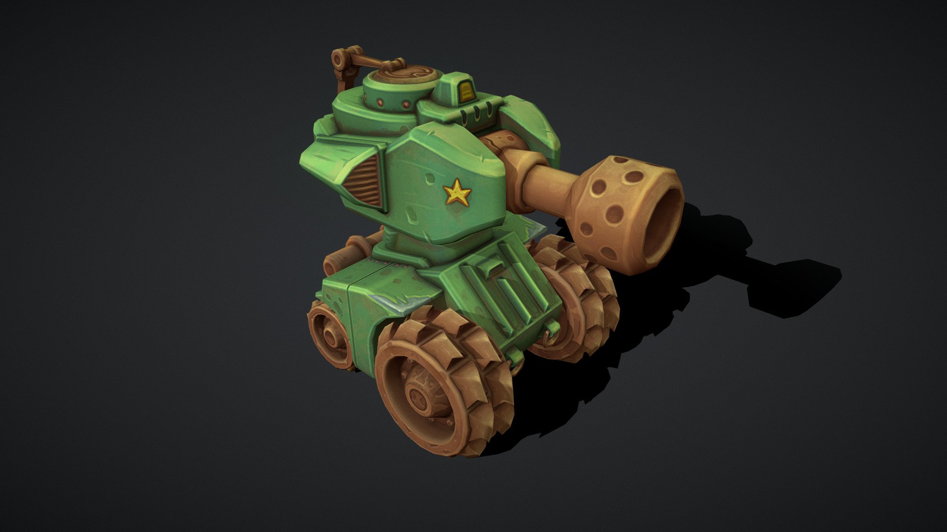 TankOnWheel_Animated - 3D model by Alexandr Chub (@DT7) [e0c4d91 ...