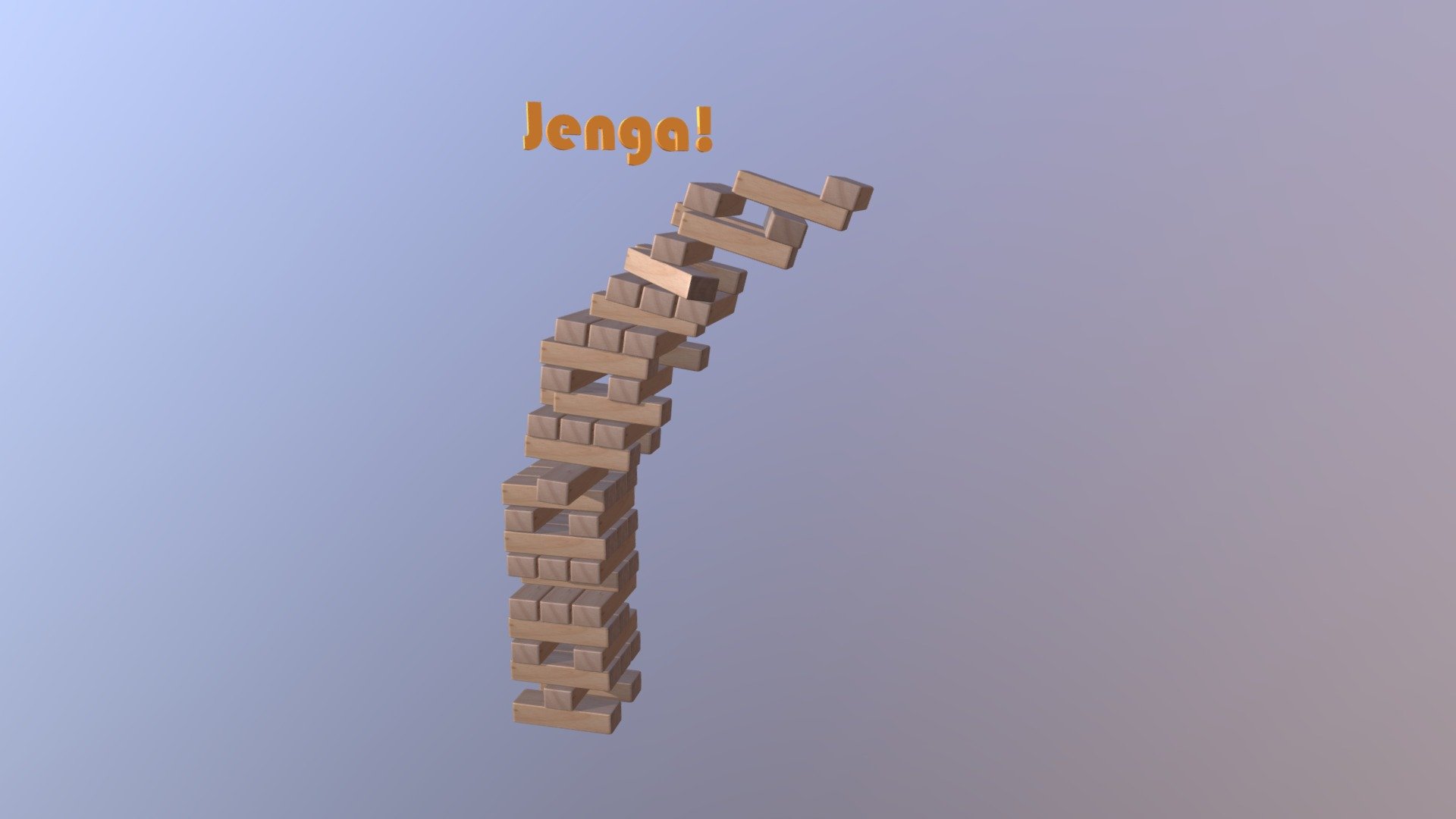 Falling Jenga Tower - 3D model by Dharma Tilley (@dharmatilley ...