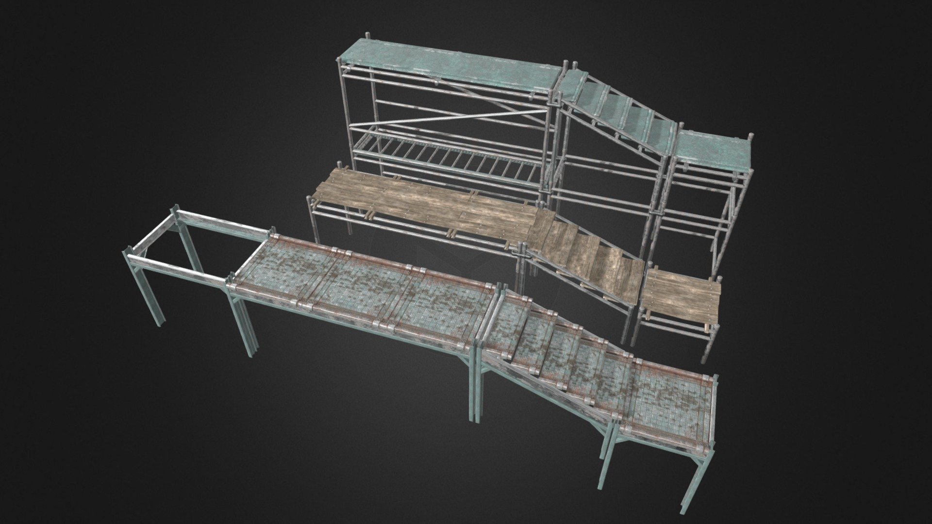 Industrial set scaffolding - 3D model by 3Dji [e0caf83] - Sketchfab