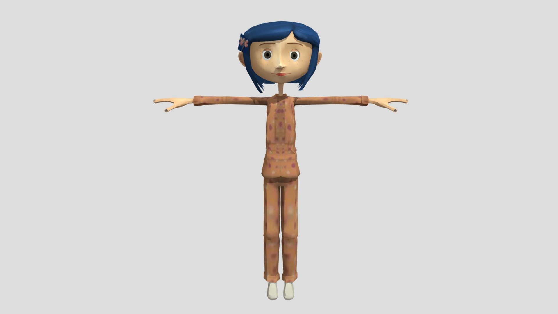 Coraline Normal Pajamas - Download Free 3D model by Jamessmartguy (@Jamefan2004) [e0cb922 ...
