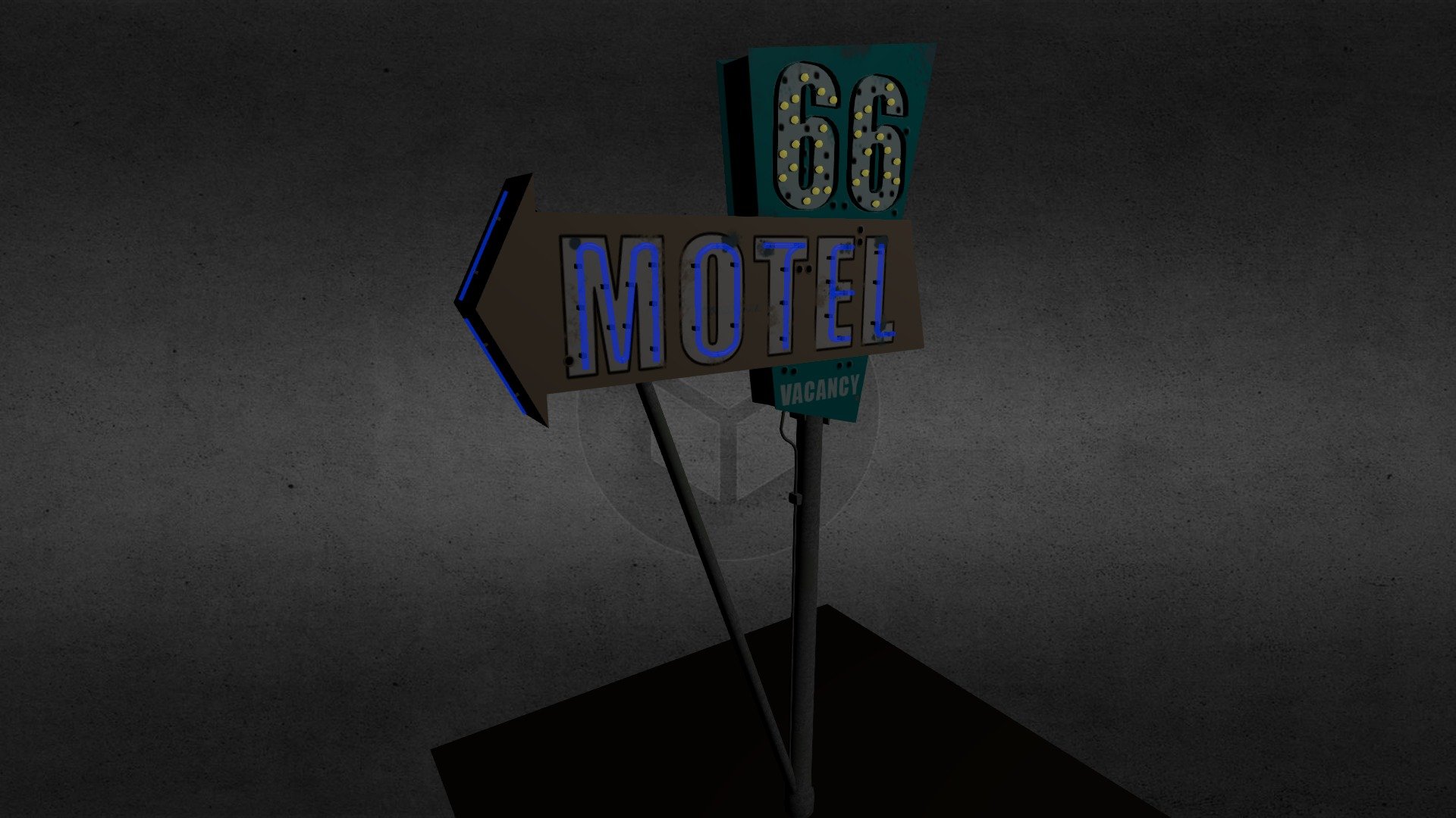 Motel sign - 3D model by Pedro - Undone Devs (@pedrodr) [e0cc0b6 ...