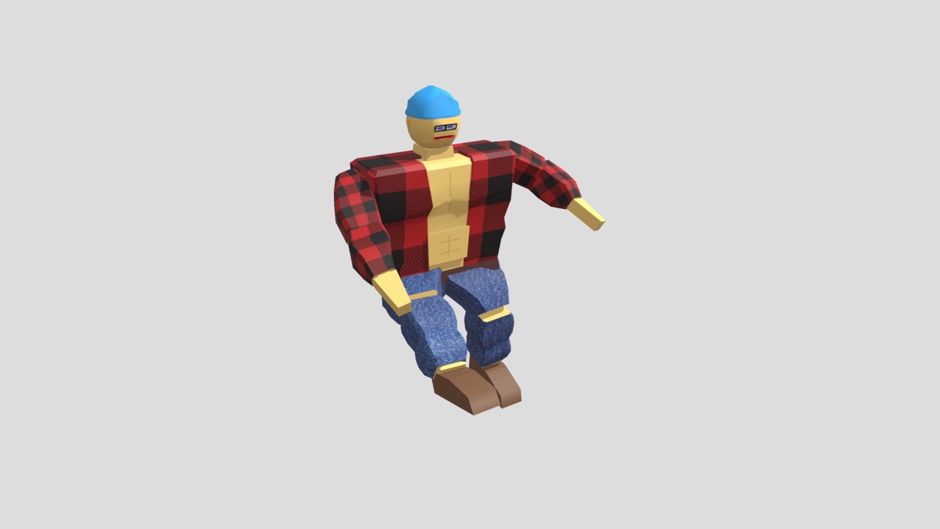 Character Model Assesment 3 - Lumberjack - 3D model by Will.T. [e0d16c8 ...