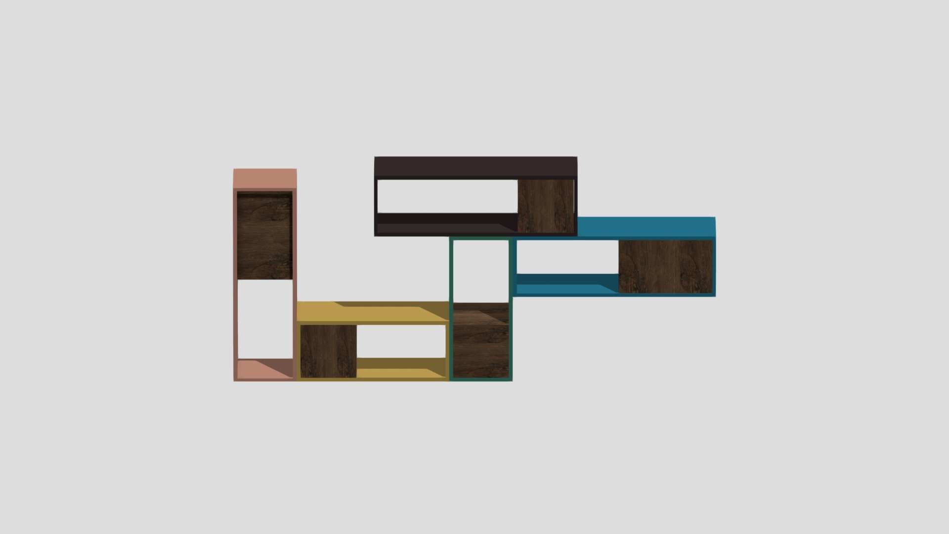 Colorful Modular Cabinet - 3D model by geppettomaster [e0d1eca] - Sketchfab