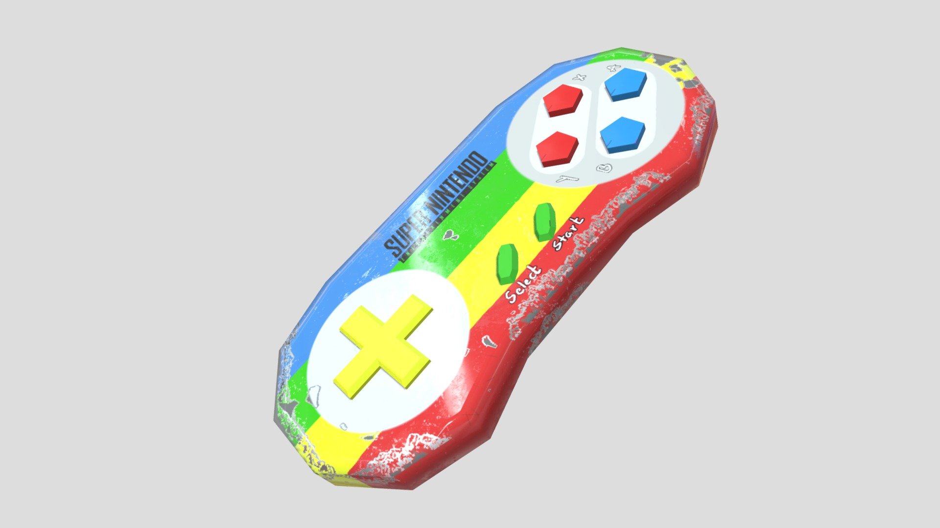 SNES Controller - 3D model by ramen.doodlezz (@alfsart) [e0d8037 ...