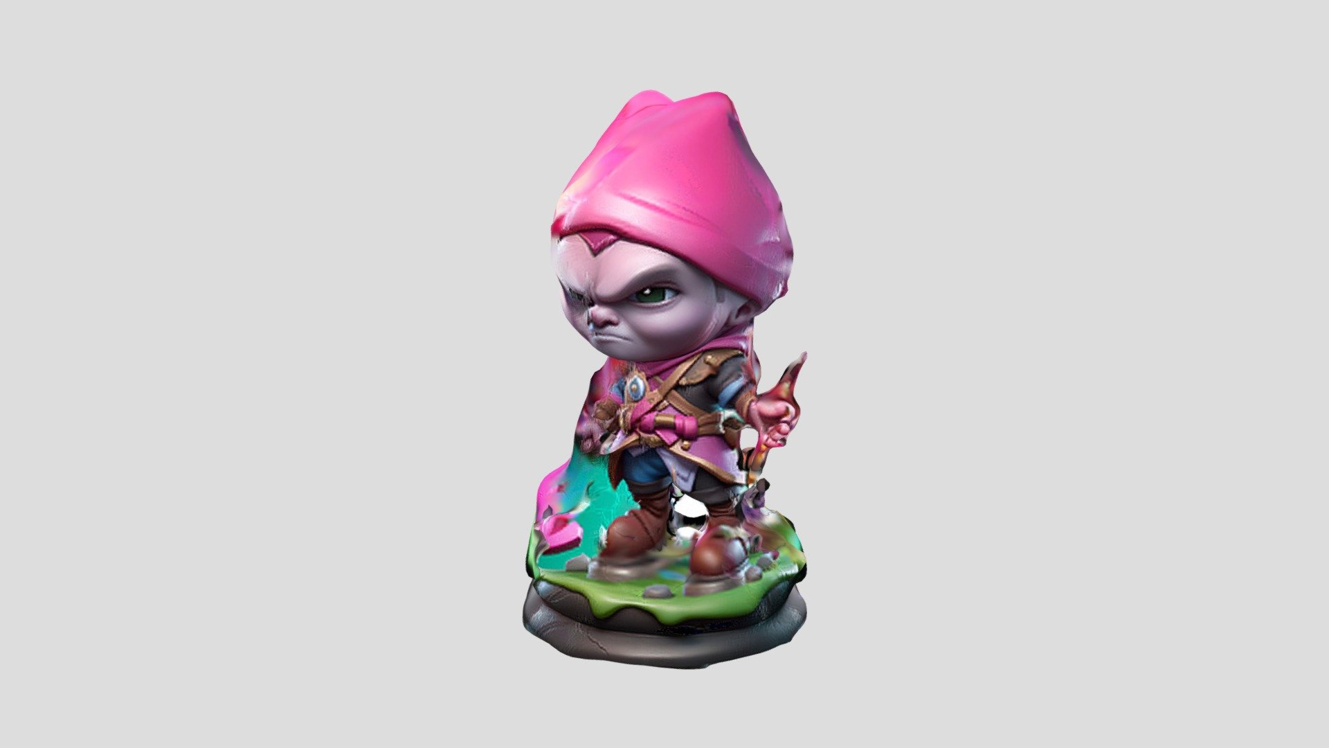 Gnome figurine on a pedestal A small gnome fi - Download Free 3D model ...