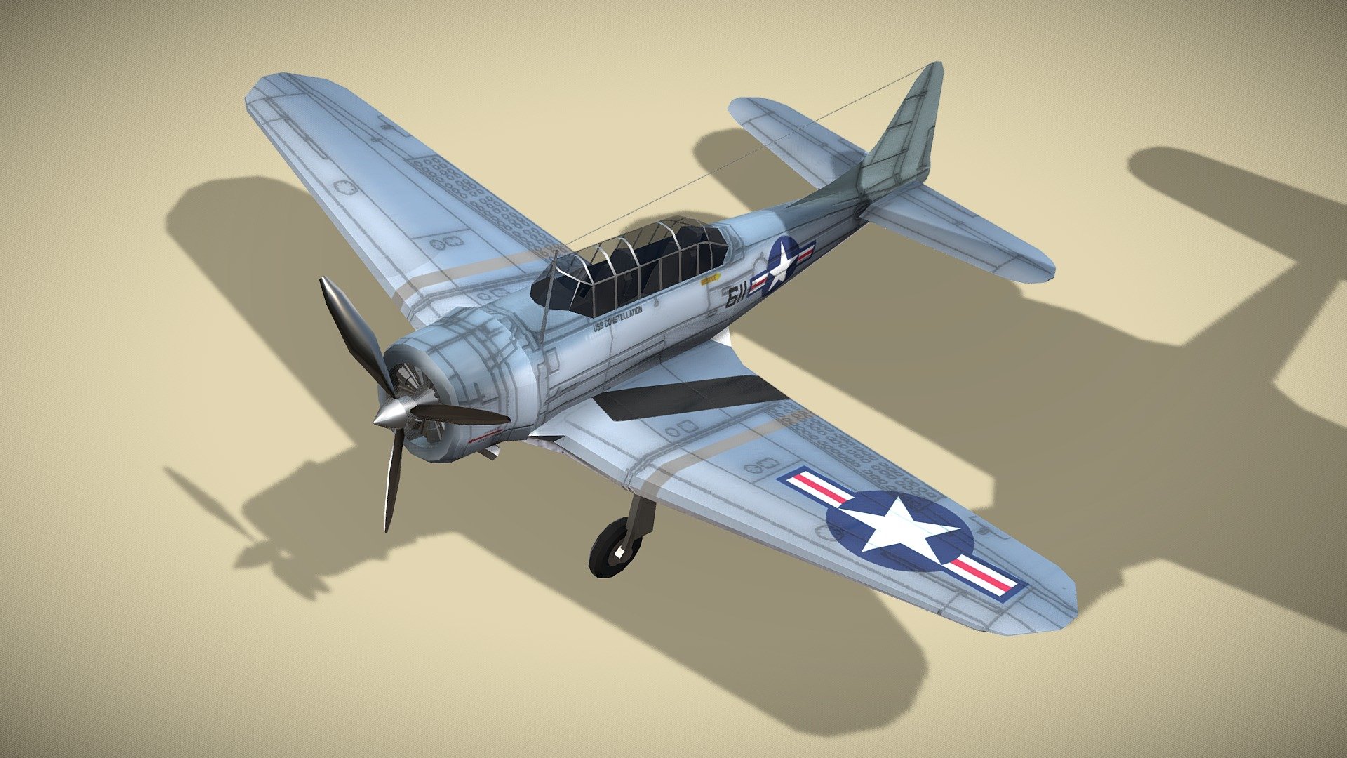Douglas SBD Dauntless - Buy Royalty Free 3D model by NETRUNNER_pl ...