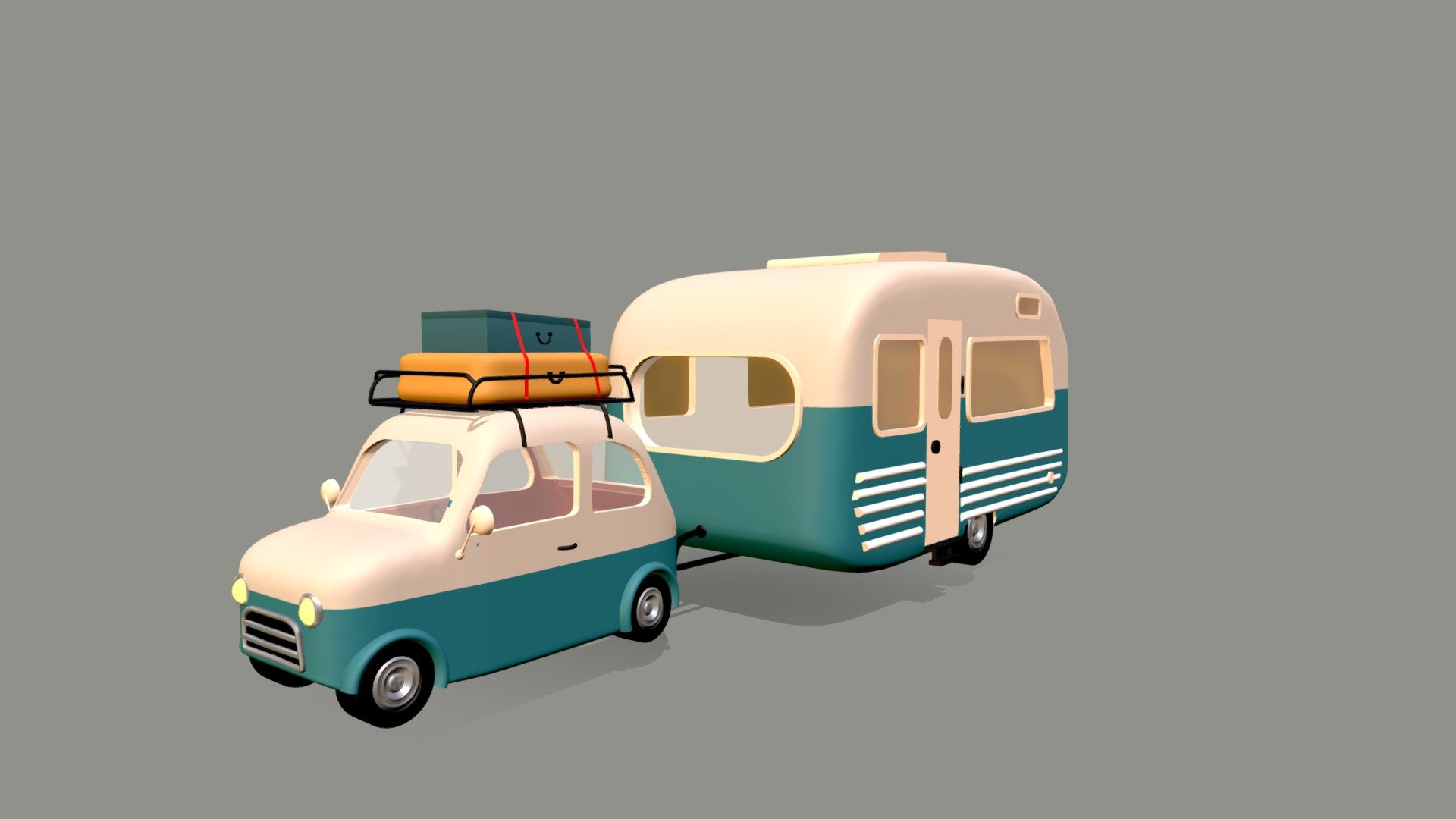 Camping caravan - 3D model by Bea.Jel [e0e25e4] - Sketchfab