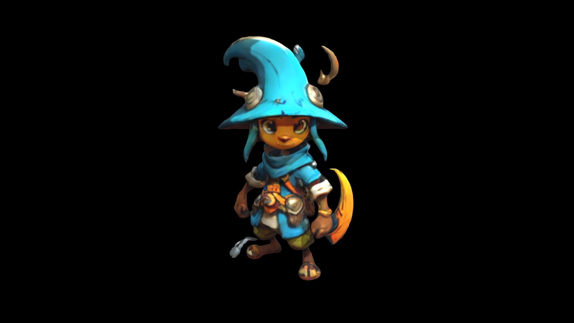 An illustrated character of Krow from Skog is sh - Download Free 3D ...