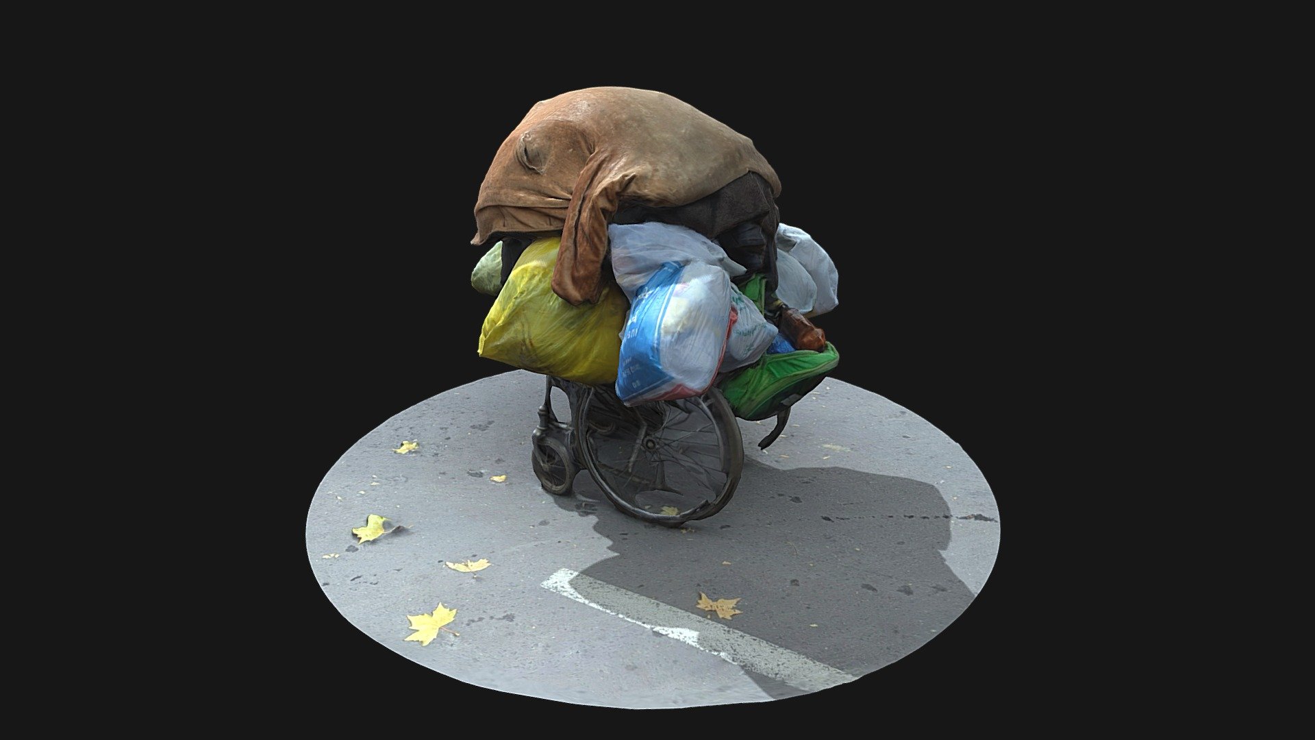 Homeless' Cart With Winter Clothes - Download Free 3D model by Namor ...
