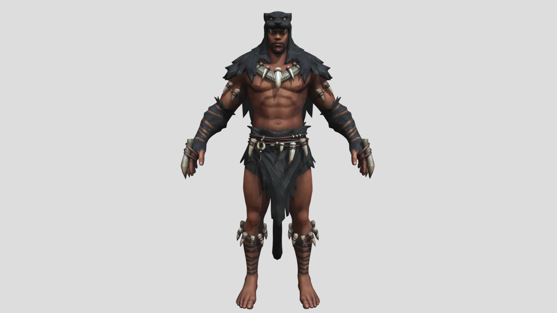 Black Panther(Textured)(Rigged) - 3D model by 3D MODELS (@3dworldz ...
