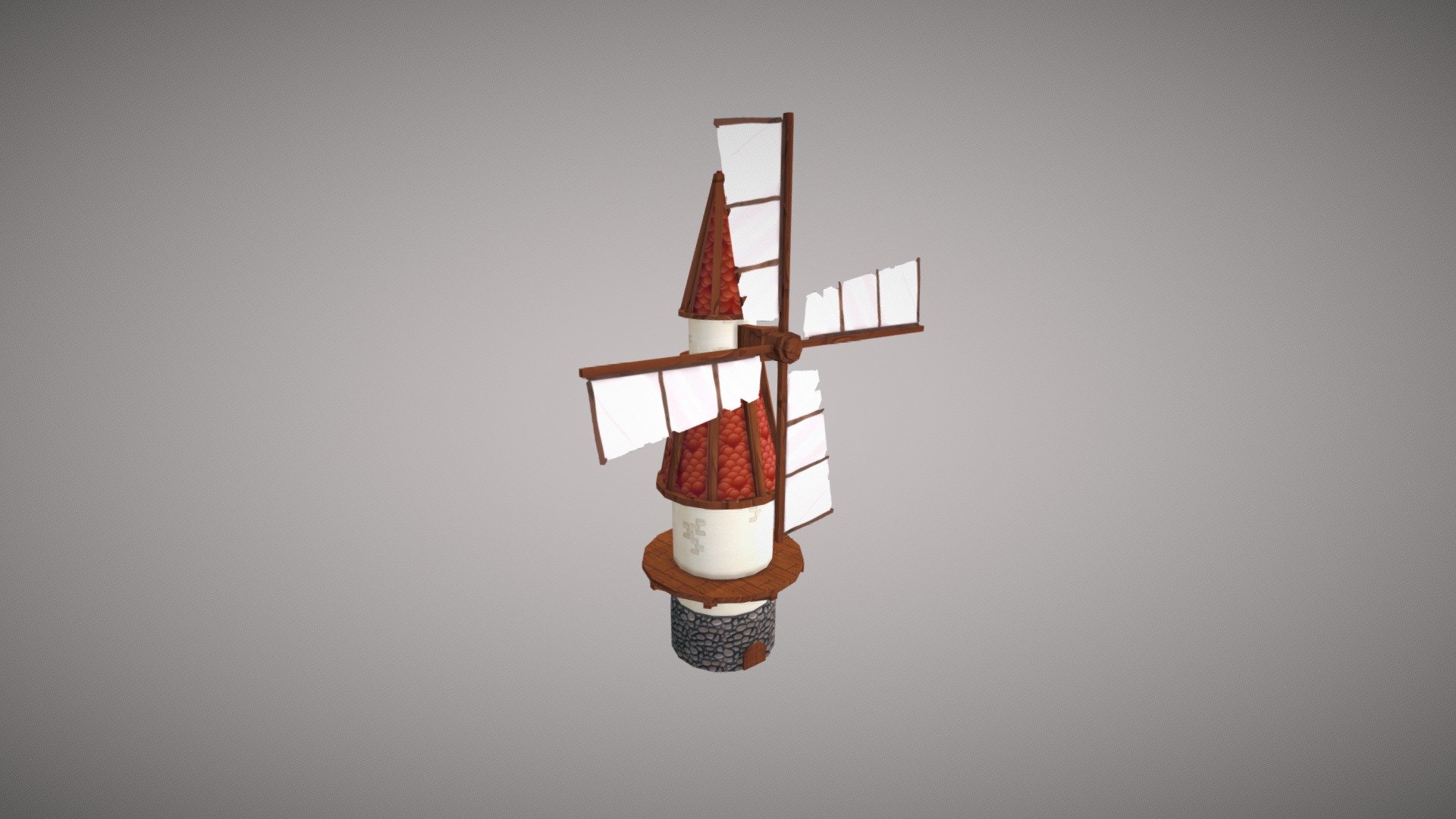 Fantasy Windmill- Lowpoly, Stylized - 3D model by danalm115 [e0ecba4 ...