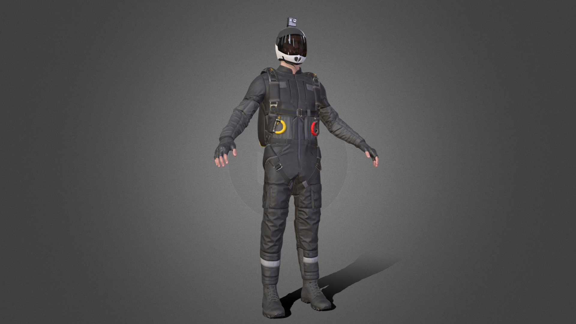 Man in Skydiving Suit - Rigged - Buy Royalty Free 3D model by ...