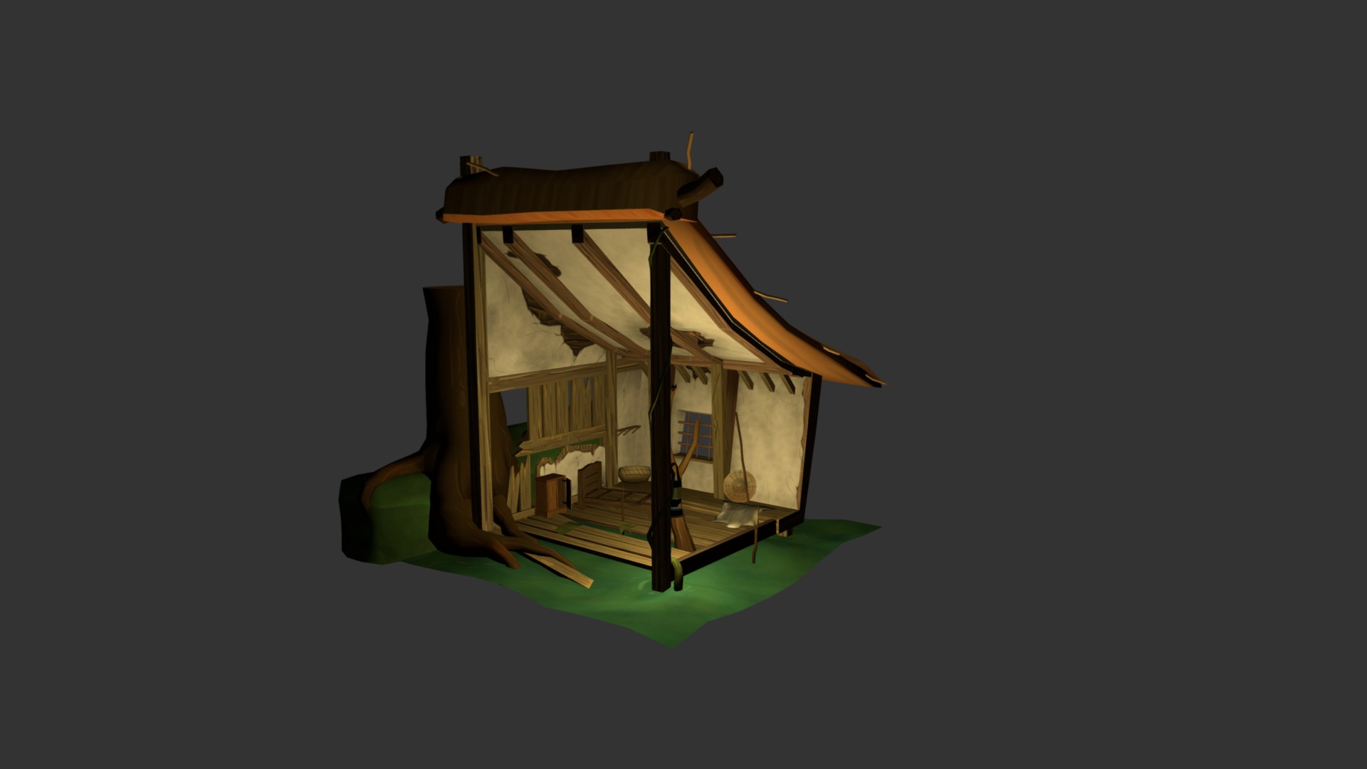 Abandoned swamp hut - 3D model by Volcaban [e0f0d2f] - Sketchfab