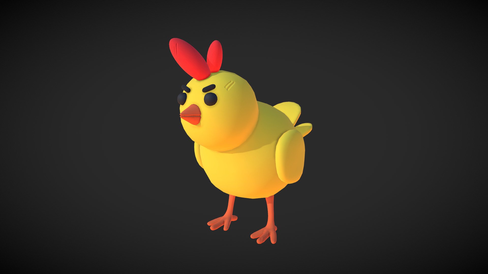 Angry Chicken - 3D model by koukwst [e0f137d] - Sketchfab
