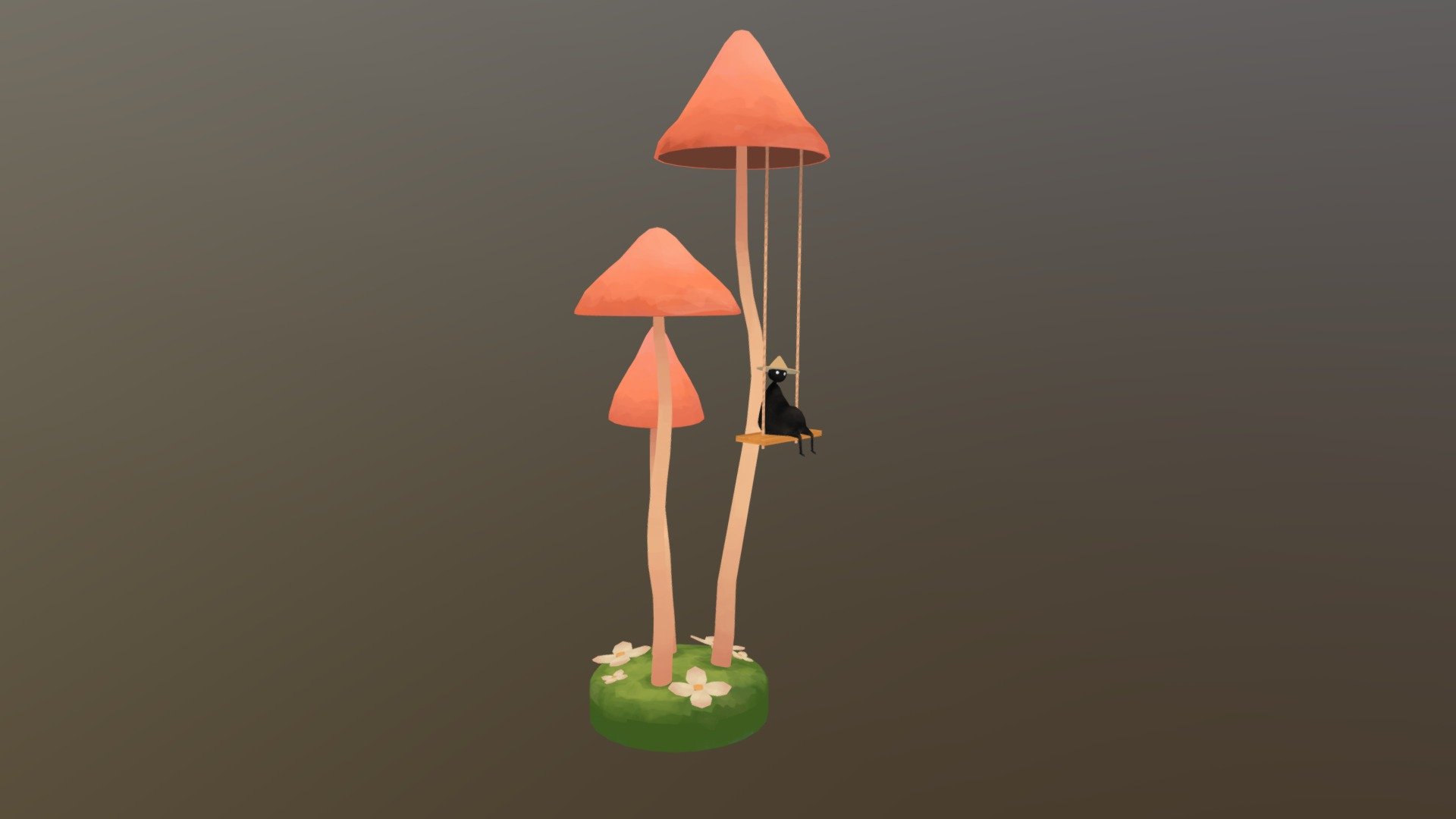 Mushroom Scene Animated - 3D model by FantastiskaFrida [e0f2a8b ...