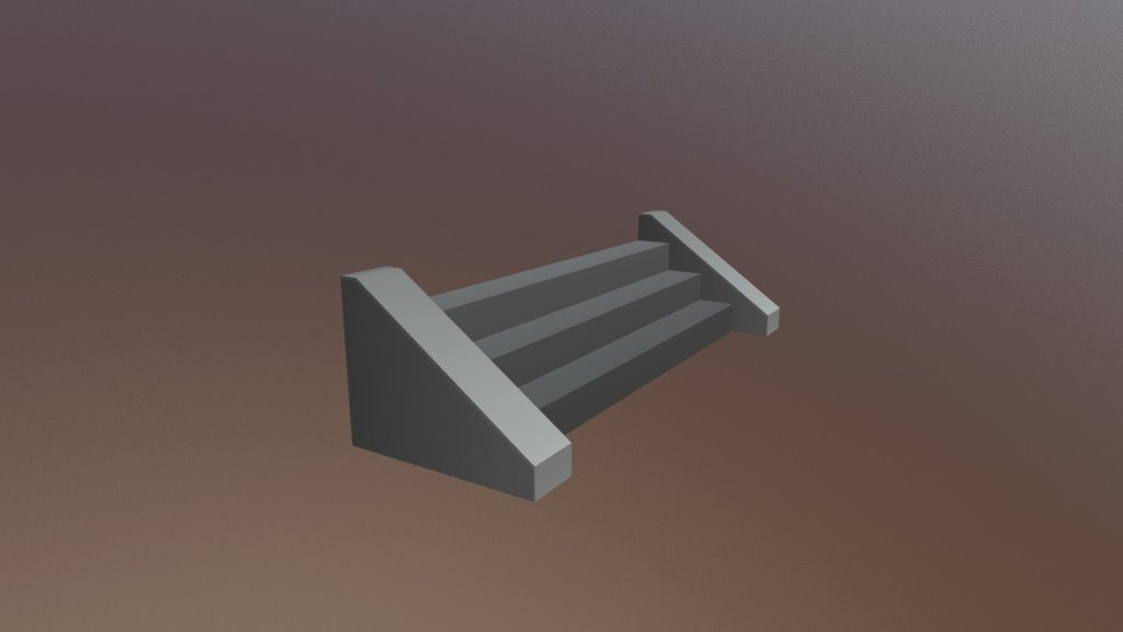 Stairs - 3 Risers And Sides - Download Free 3D model by BenjiToddArtist ...