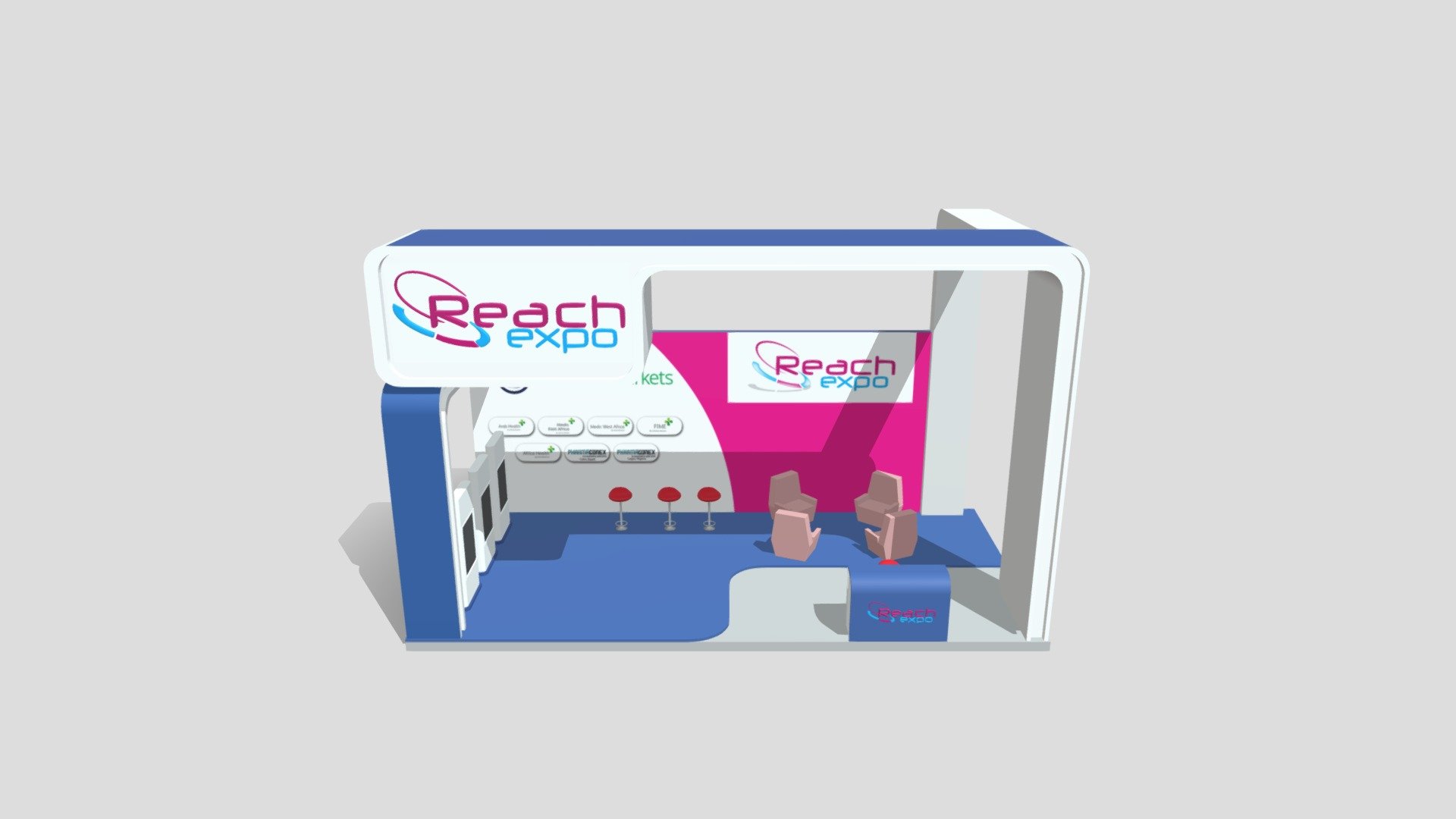 Exhibition Booth (Prototype) - 3D model by amirahmedsj [e0fb9d2 ...