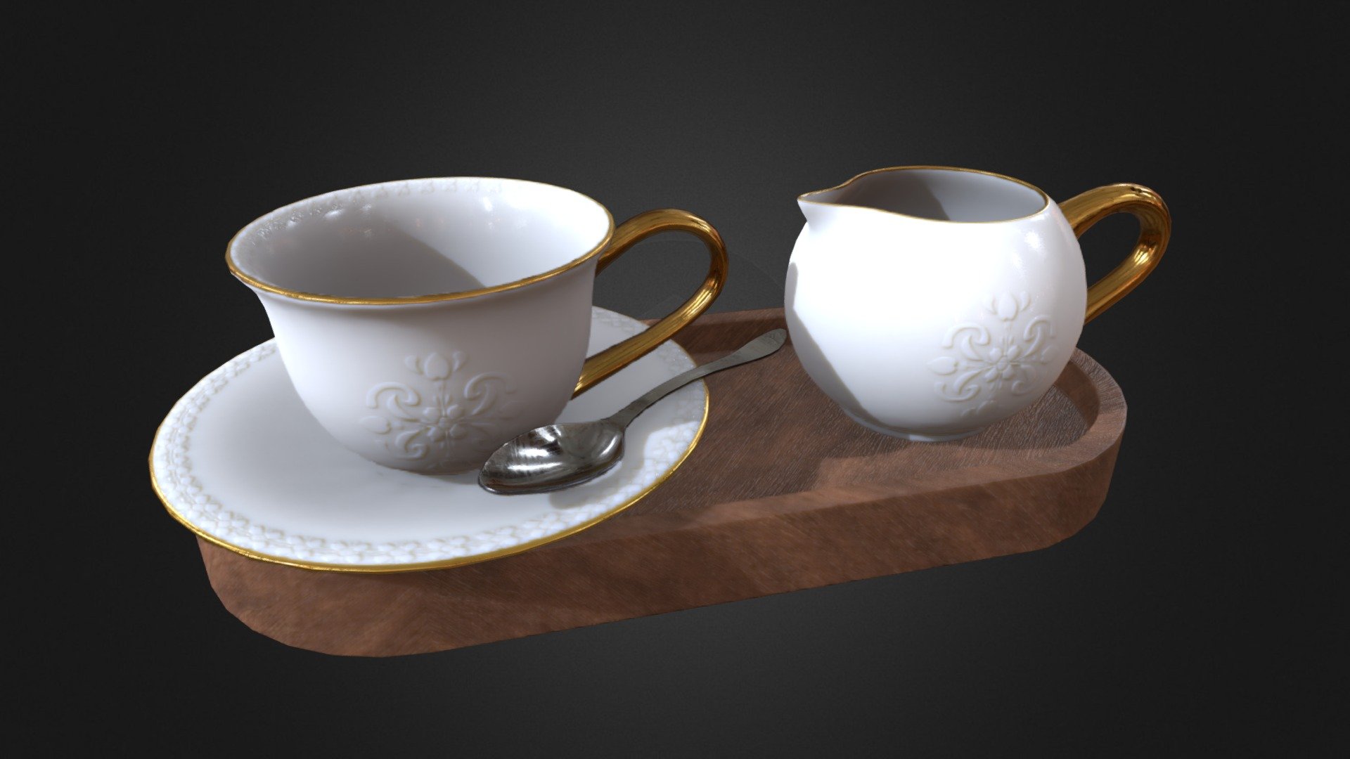 tea-set - 3D model by unwrap [e1021d3] - Sketchfab