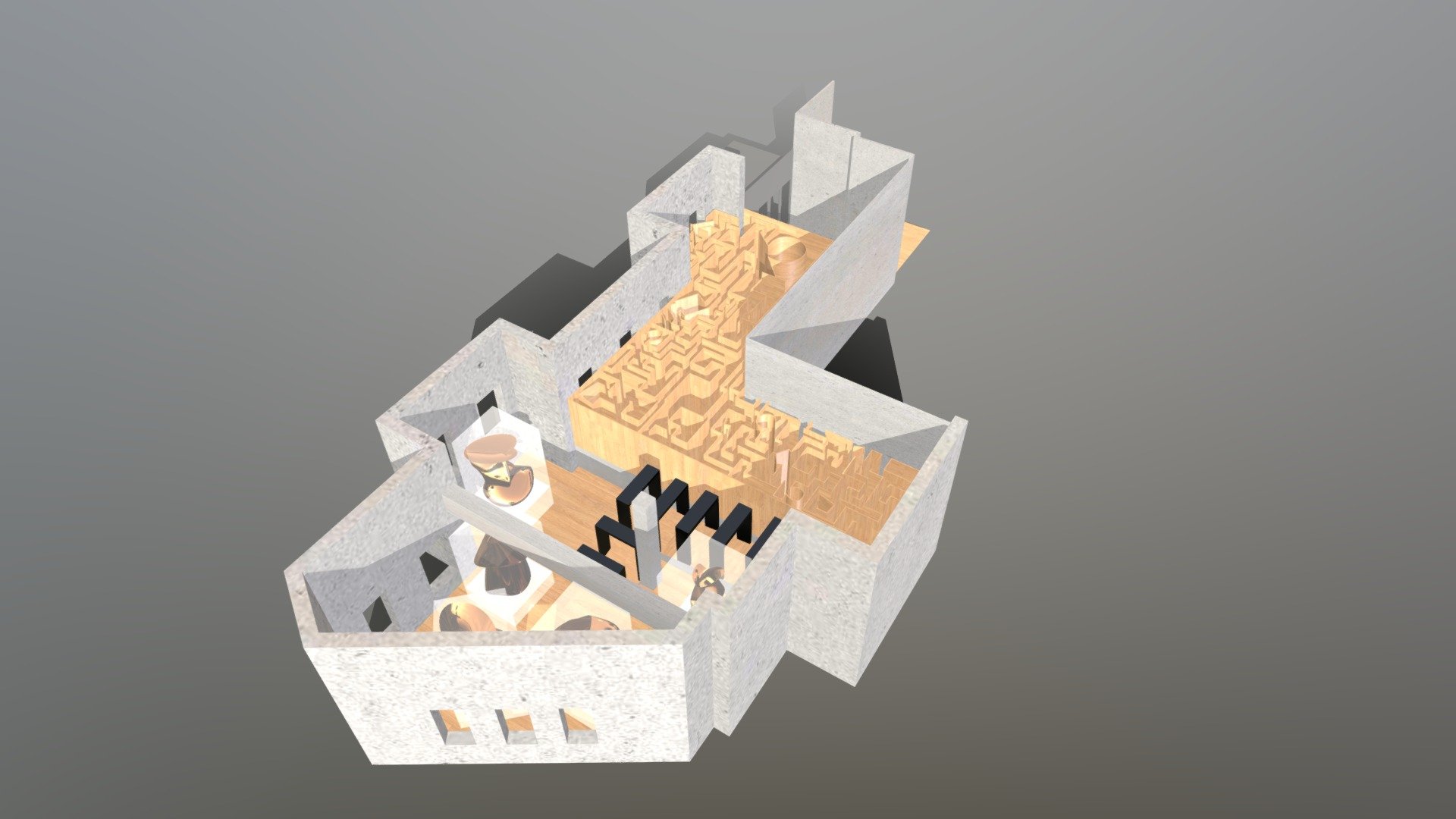Maze Installation - 3D model by sidalinpaton [e107227] - Sketchfab