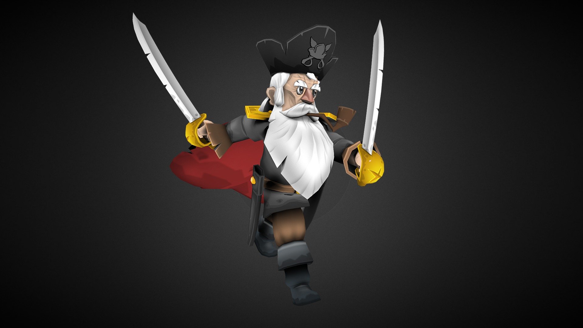 Captain Good Beard Anim - 3D model by aavega [e108386] - Sketchfab