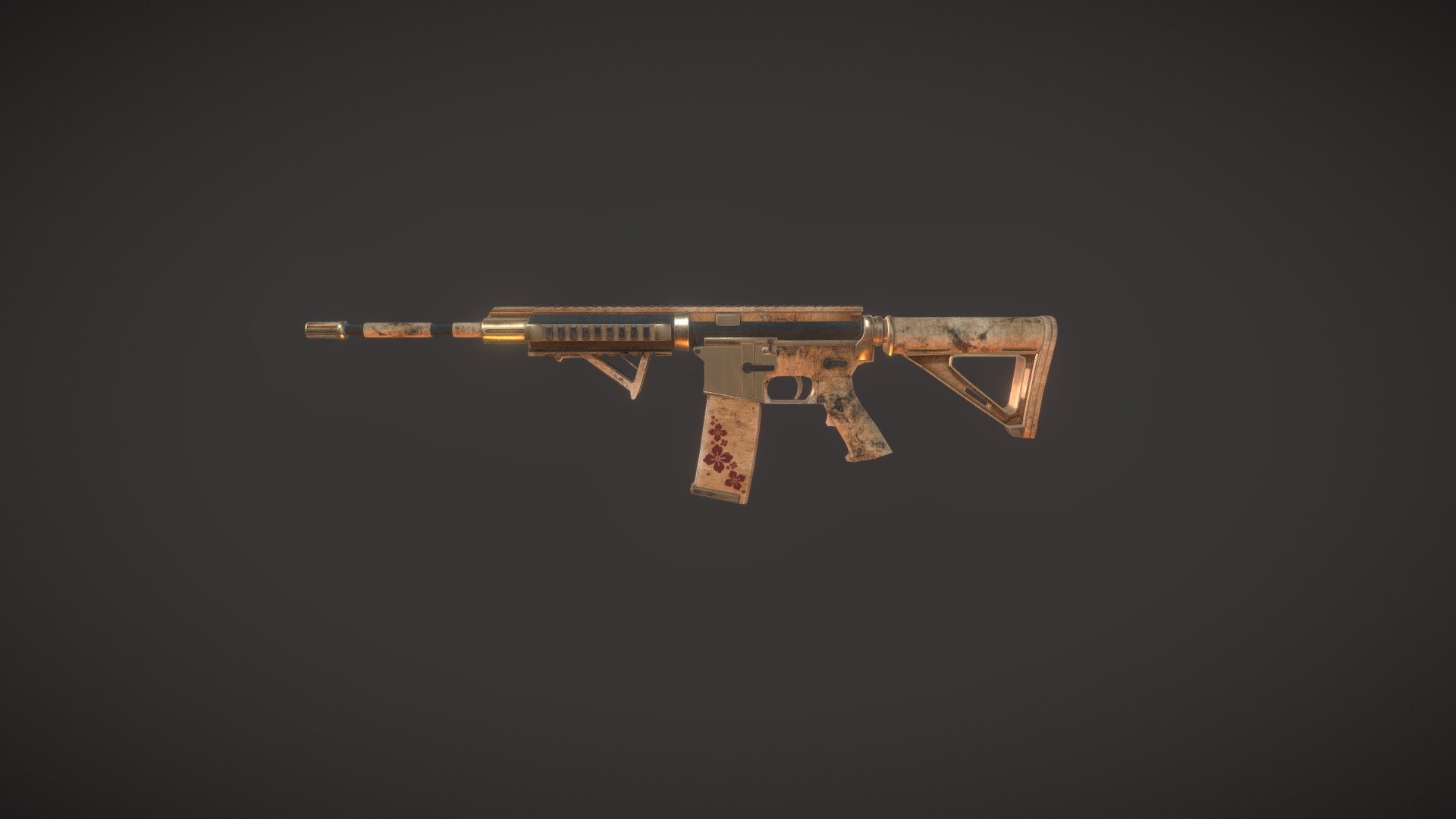 Gun - 3D model by Hanka (@HankaMarianna) [e1094bf] - Sketchfab