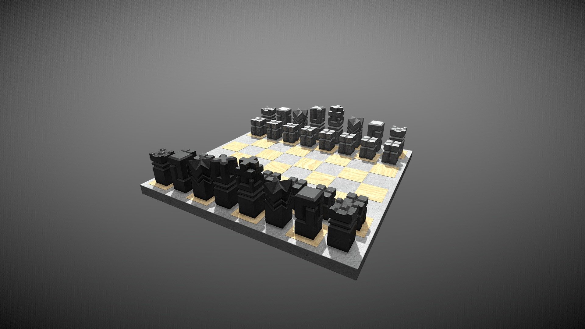 Neobrutal chess - 3D model by luigipacheco [e10ba95] - Sketchfab