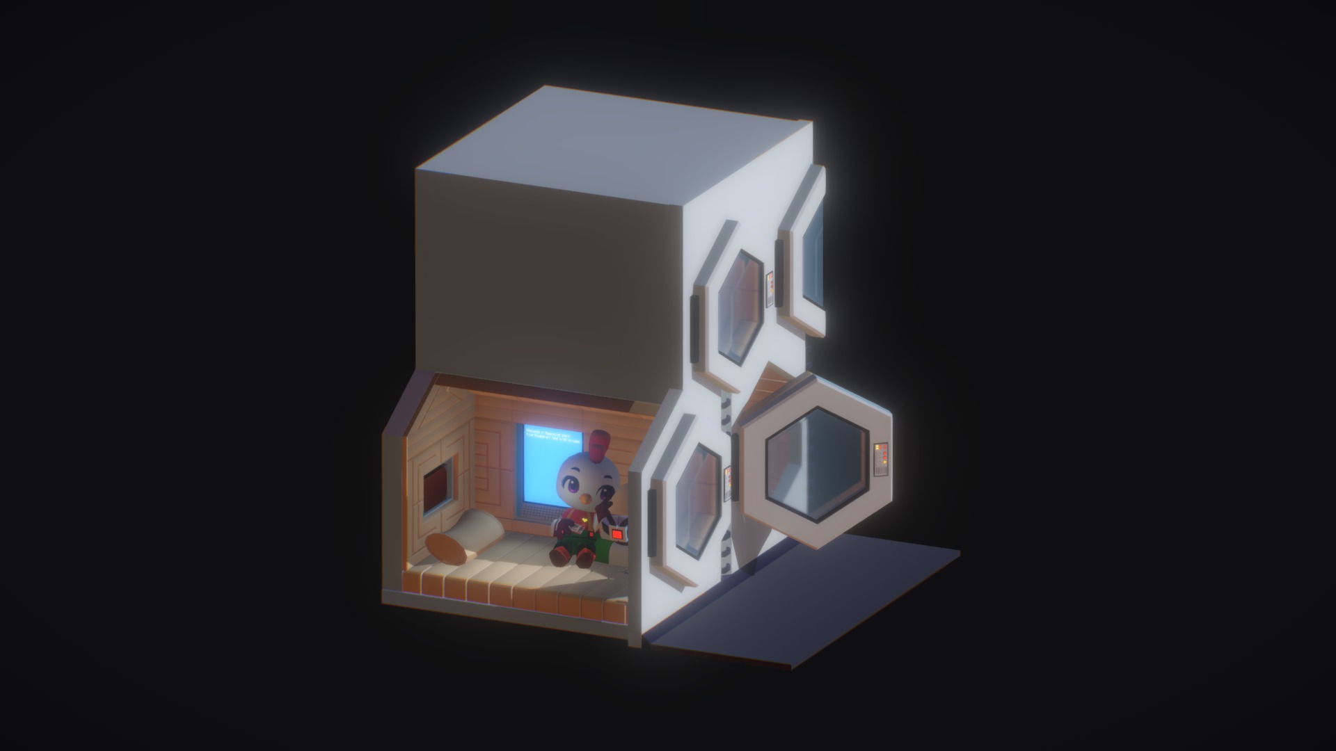Space Room - 3D model by Ran 蘭 (@MoonMoonRan) [e10f2bd] - Sketchfab