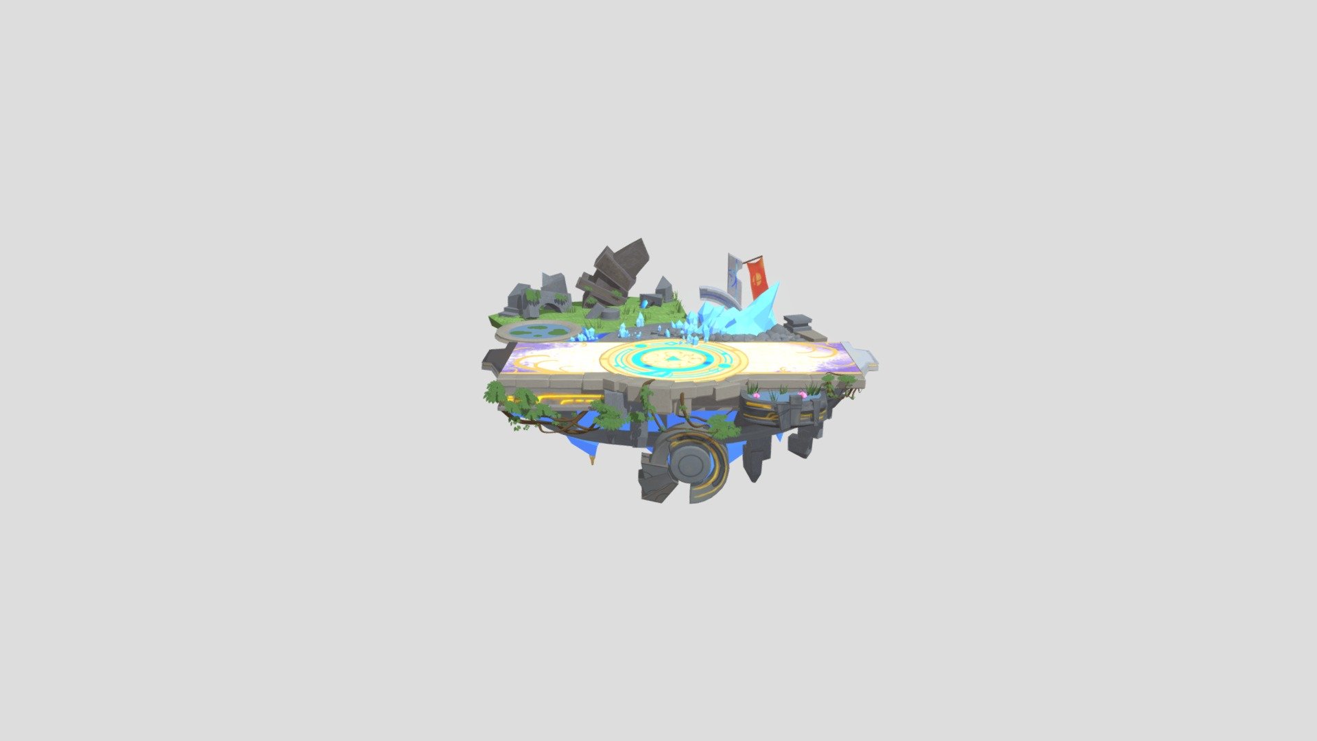 NintendoBattlefield_bigplatform - 3D model by nicachu [e1149b2] - Sketchfab