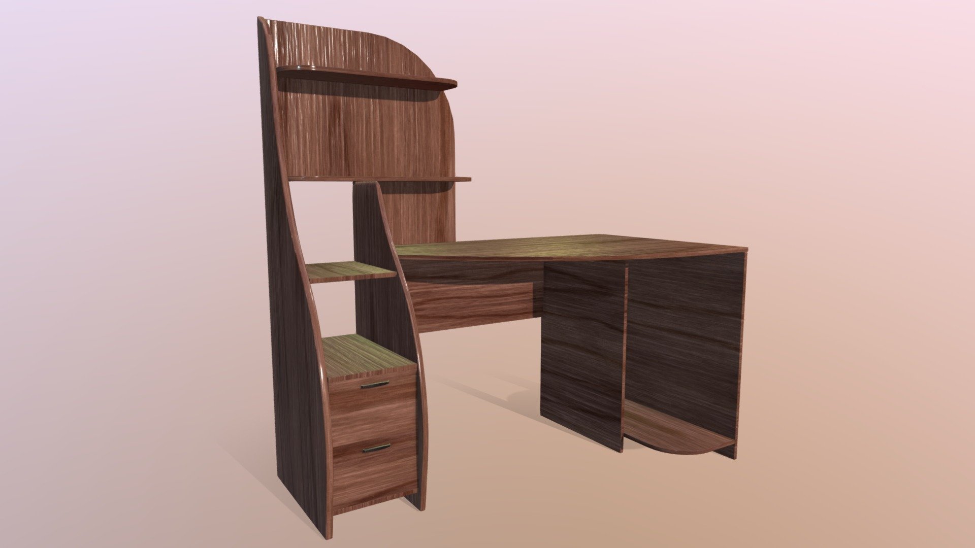 Computer Desk Wood - Buy Royalty Free 3D model by ulenspy [e11a582 ...