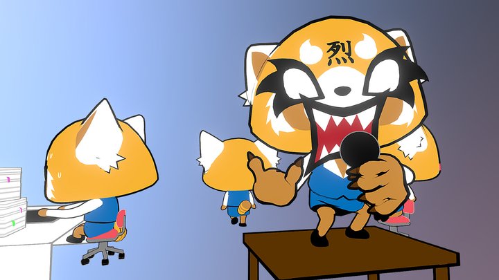 Aggretsuko 3D models - Sketchfab