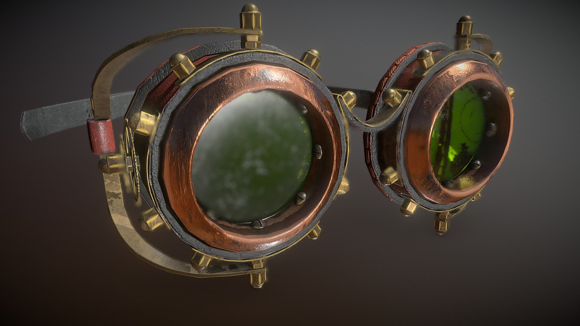 Steampunk Goggles - 3D model by johnboecker1116 [e11e526] - Sketchfab