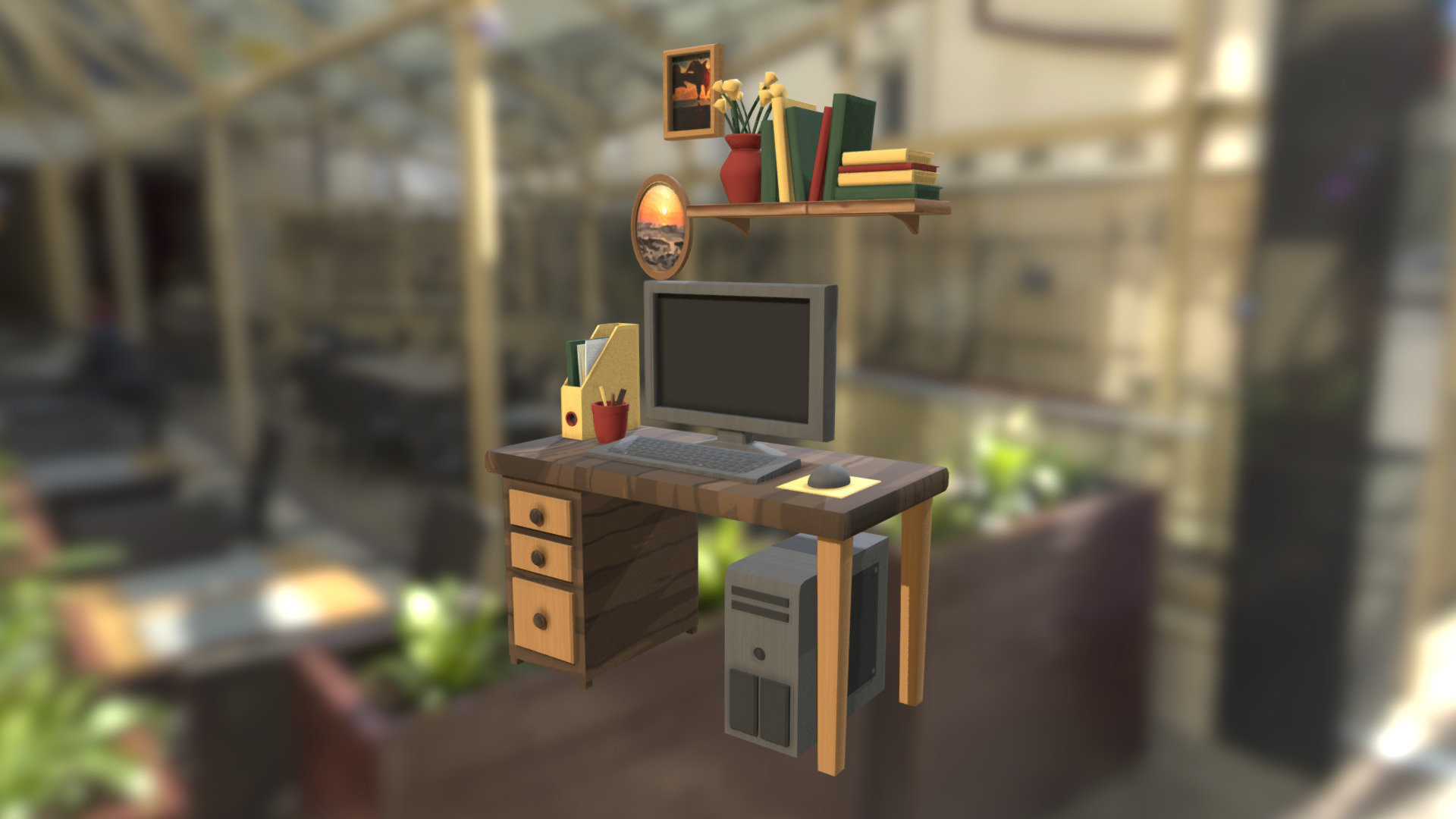 Desk - 3D model by evalienwiersma [e122abd] - Sketchfab