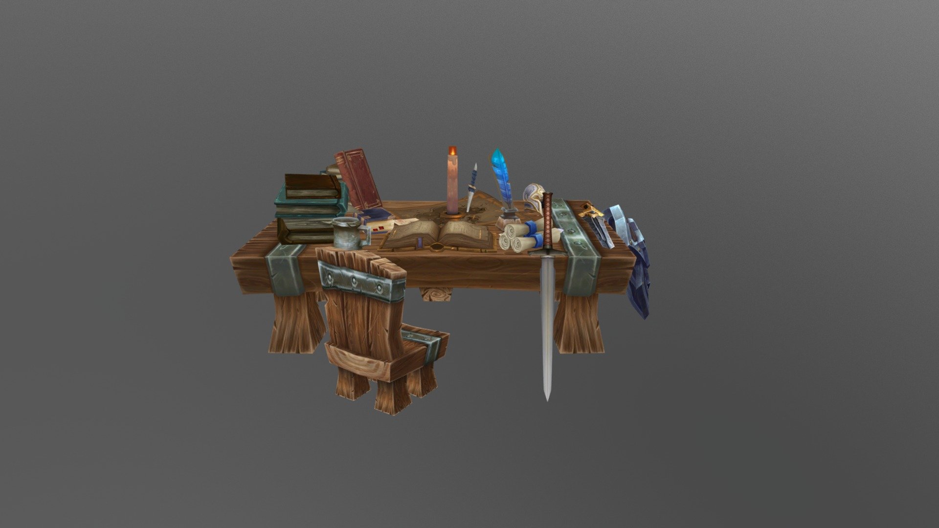 Crowded Table - 3D model by Kirui [e12810f] - Sketchfab