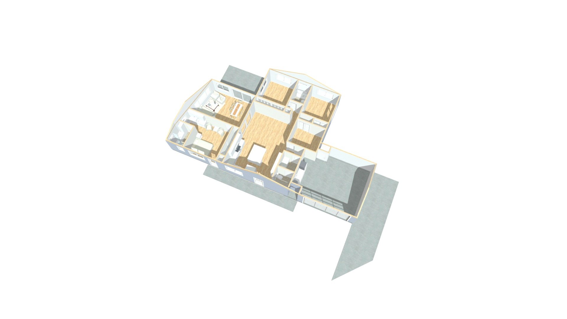 e-1 RICHARDSON ROOM ADDITION FLOOR VIEW - 3D model by Pro Draft, Inc ...