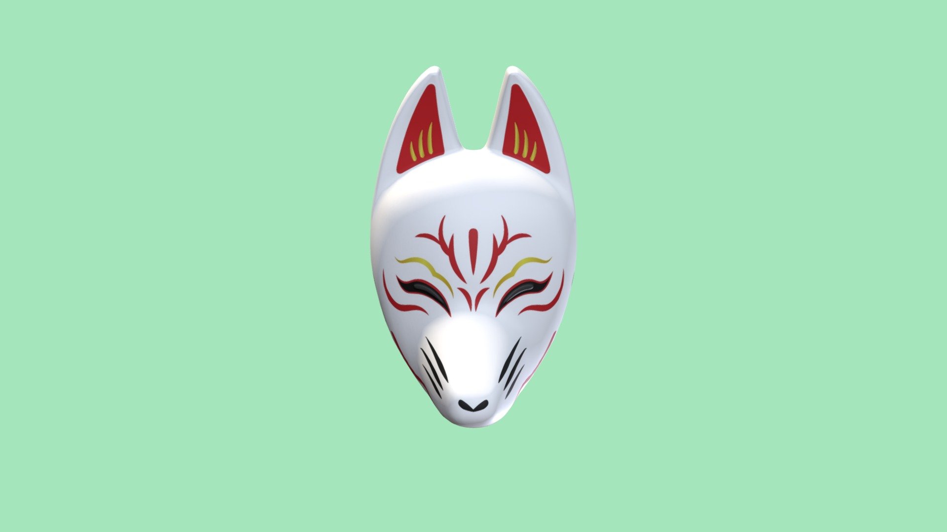 Fox Mask A（狐面A) - Buy Royalty Free 3D model by Art Force (@art-force ...