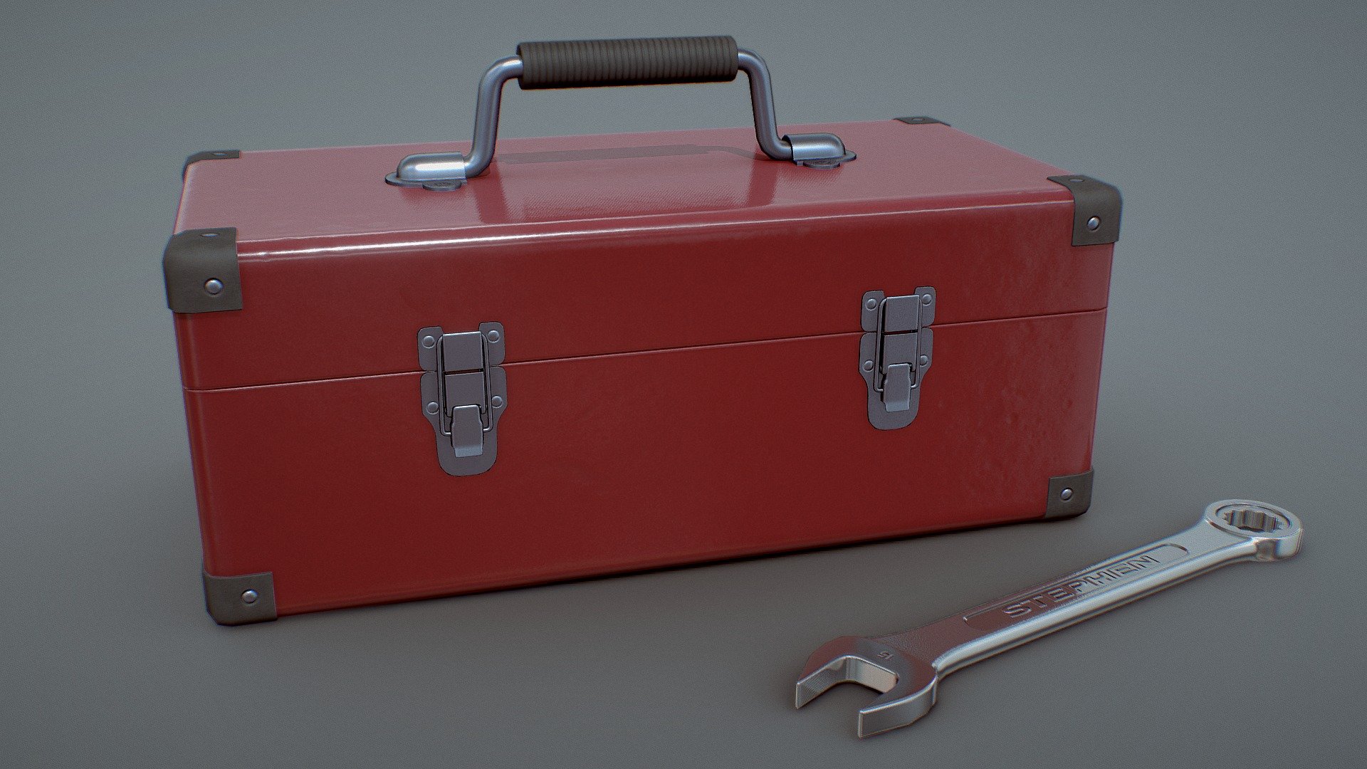 Toolbox & Wrench (low poly) - 3D model by Latuska90 (@FourtyNights ...