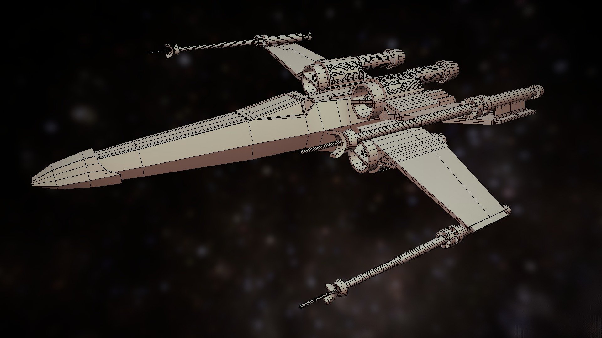 X-Wing. - 3D model by bellapannain [e1310be] - Sketchfab