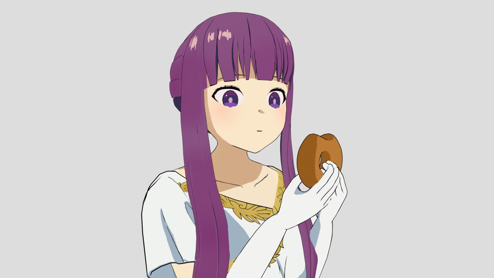 Fern stole a donut | Sousou no Frieren - Download Free 3D model by ...