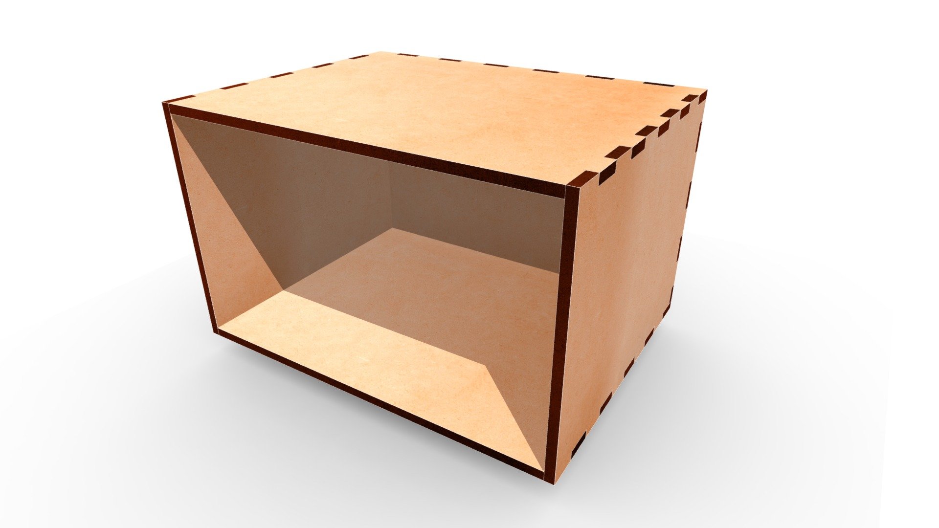 MDF Box 260x200x160 - 3D model by RadHomez [e135bae] - Sketchfab