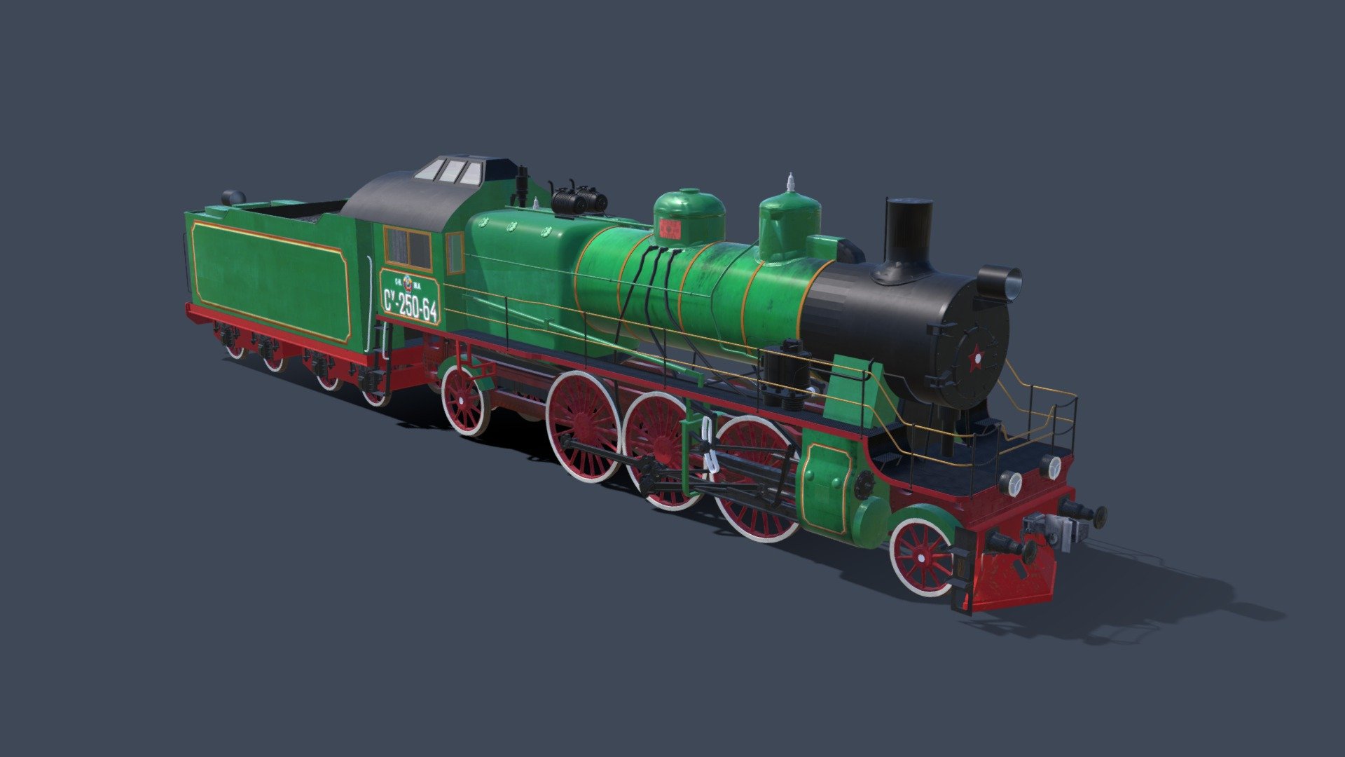 Locomotive SU, паровоз Су - Buy Royalty Free 3D model by Tim Samedov ...