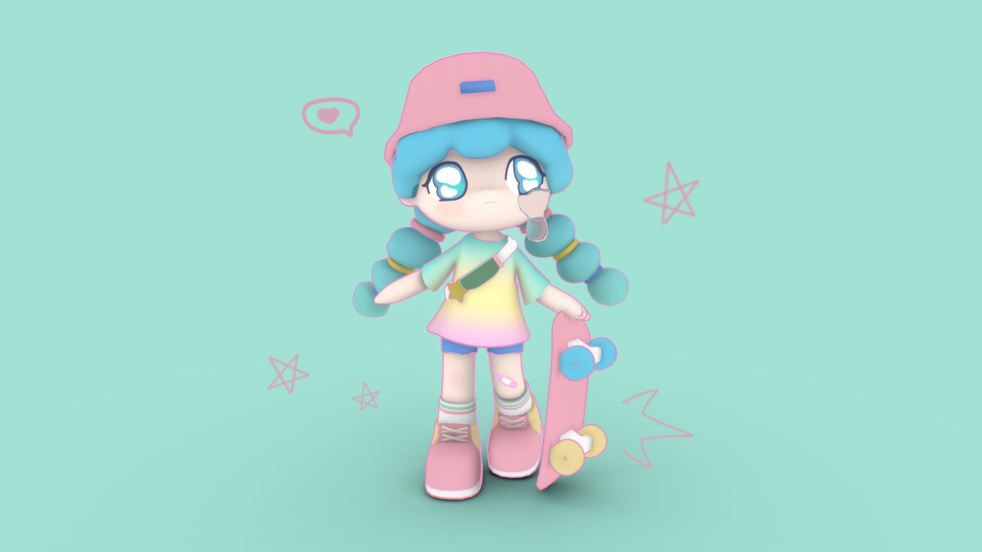 Figure Pop Mart Azura - 3D model by Mora (@MoraAzul) [e13e3e7] - Sketchfab
