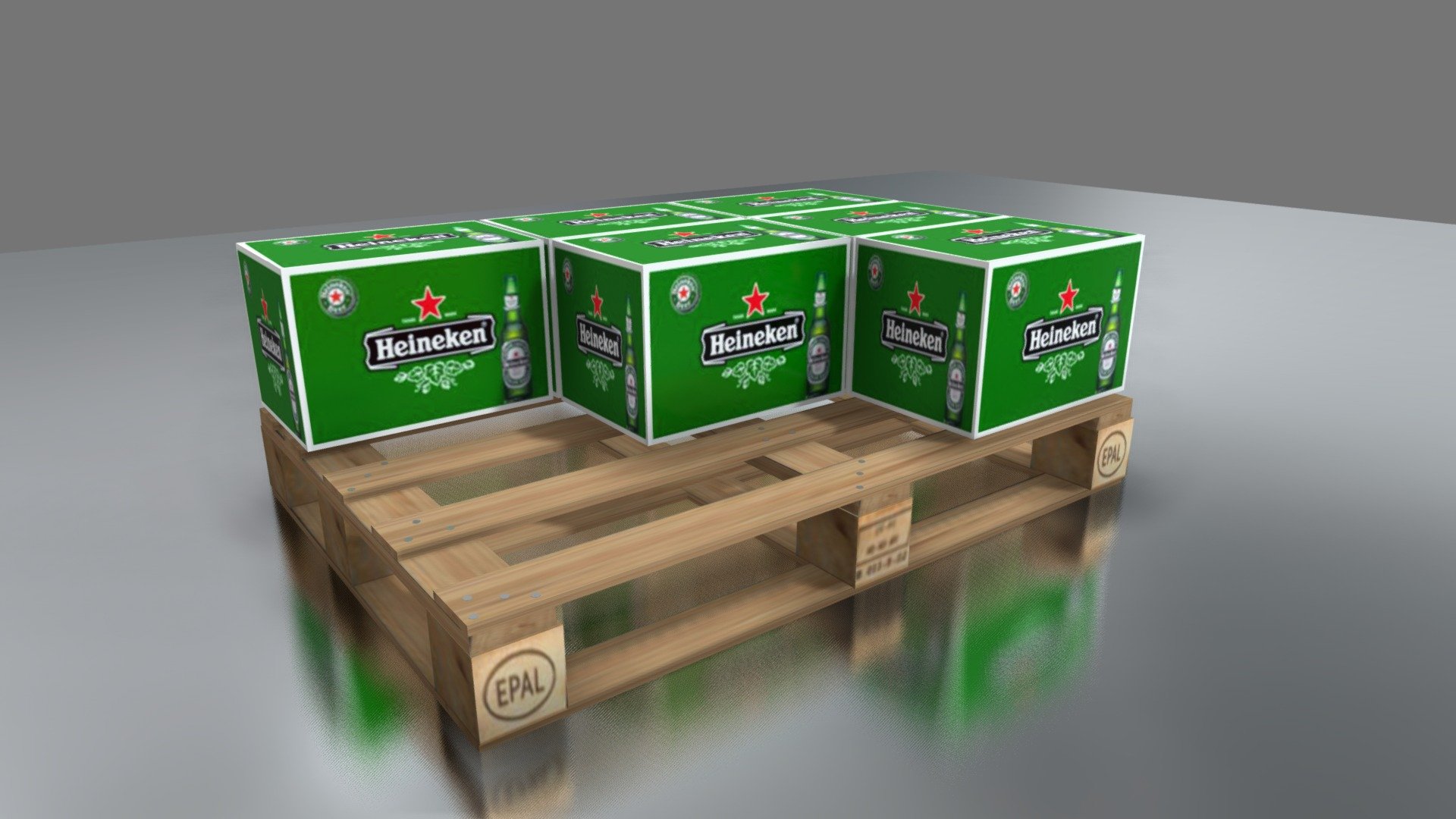 interactive-heineken-cases-on-pallet - 3D model by Something [e13e552 ...