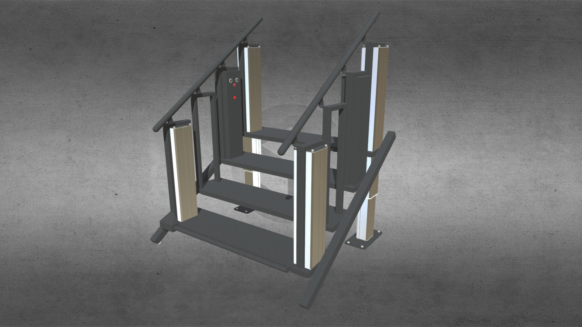 Convertible staircase/lift for disabled - 3D model by SK'Avius ...