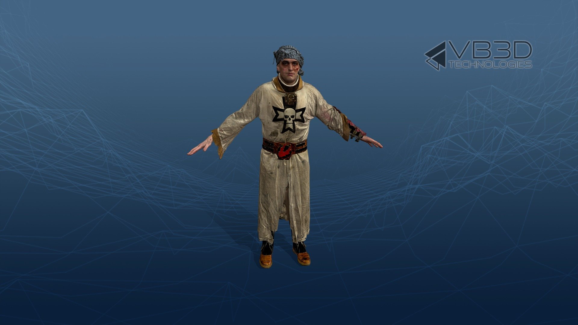 VB3D - Warrior T-Pose - 3D model by VB3DT (@VB3DT) [e140f82] - Sketchfab