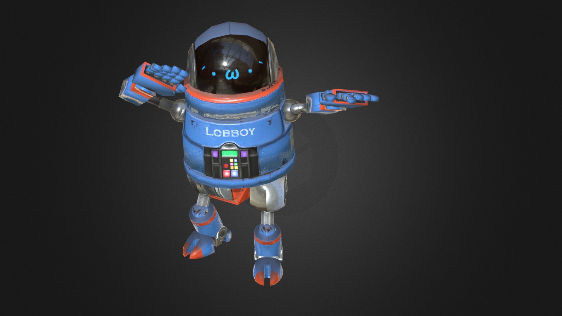 "Lobboy" The cubby robot - Download Free 3D model by outcast945 ...