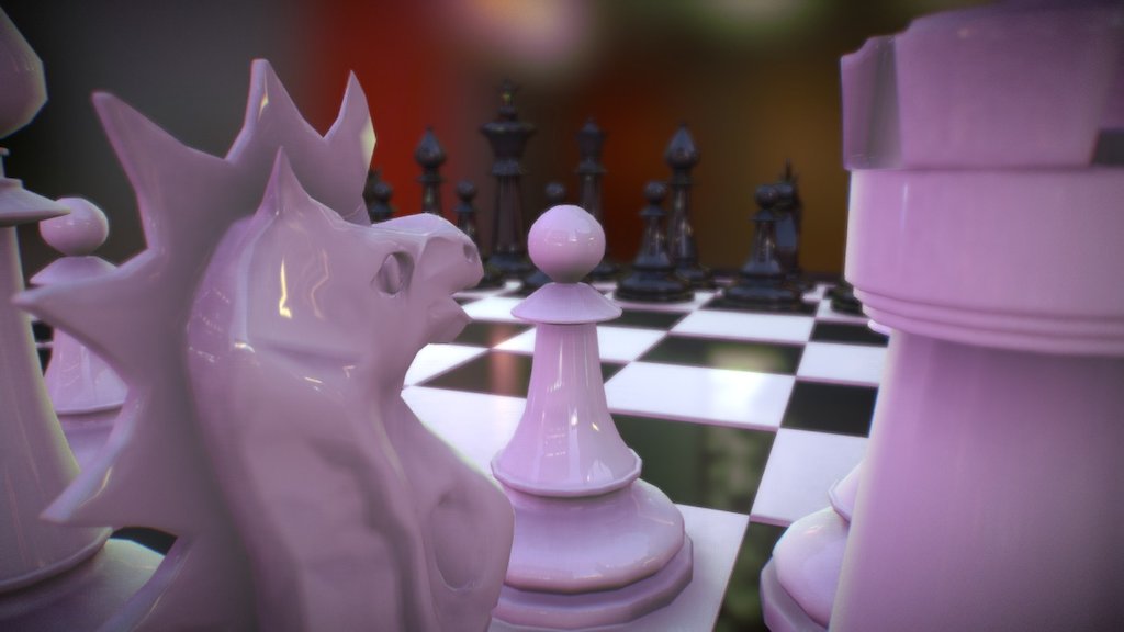Chess table - 3D model by quangannguyen [e141f6a] - Sketchfab